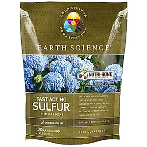 Earth Science Fast Acting Sulfur - Instantly Lower pH of Soil & Reduce Nutrient Runoff for Improved Growth & Color - Long Lasting Lawn Care for Acid Loving Plants (5lb)