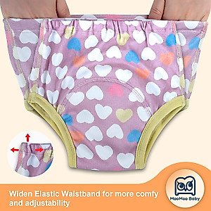 MooMoo Baby Training Pants 2 Packs Absorbent Toddler Potty Training Underwear for Boys and Girls-Cotton 2T Multicolor