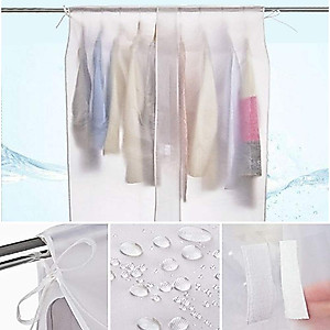 Clothes Dust Covers, Large Hanging Garment Rack Cover Storage Clothes Dust Shoulder Cover Clothes Dress Suits Coat Protectors for Home Bedroom, 35.43 x 43.31 in (White)
