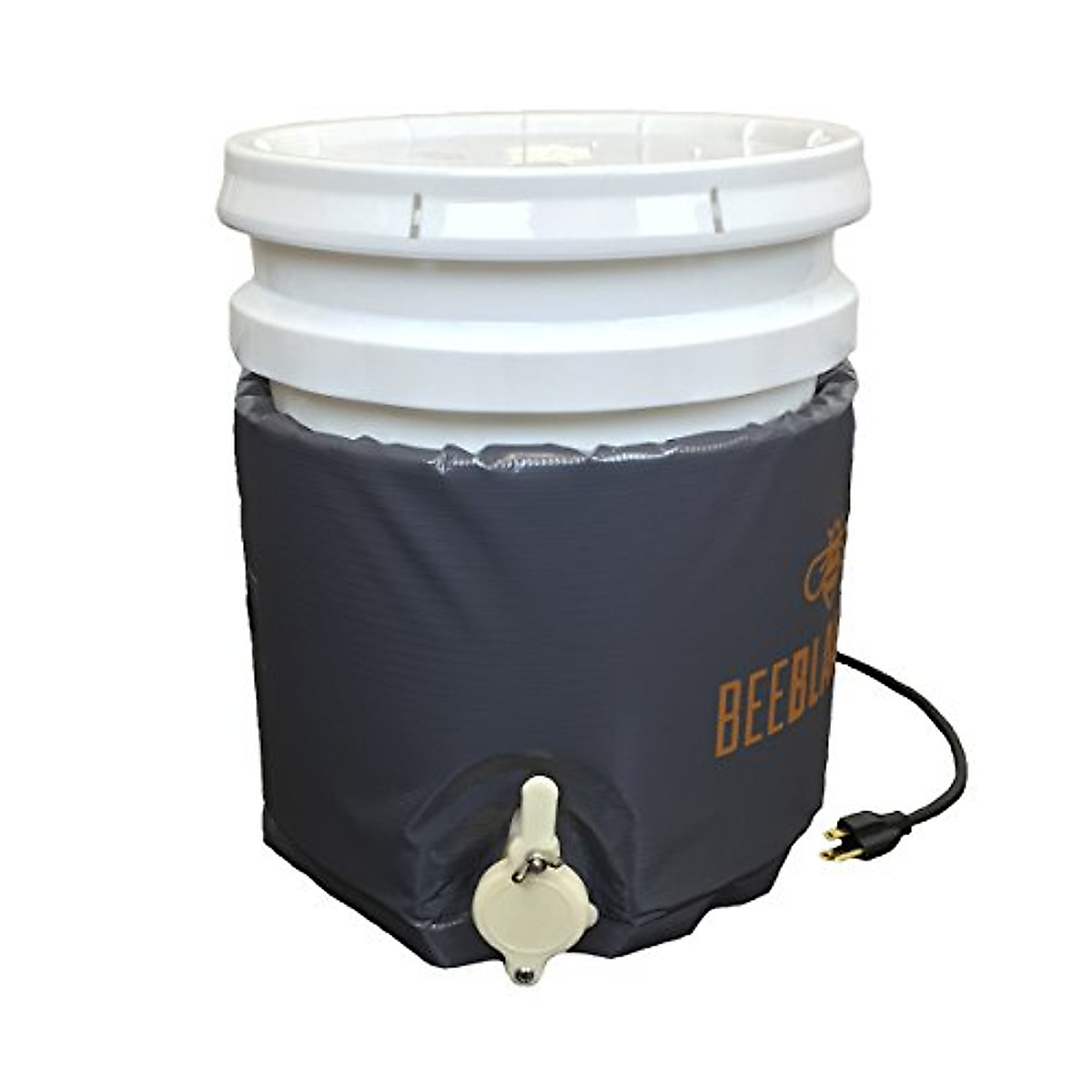 Powerblanket BB05GV Bee Blanket Honey Heater, 5 gal Pail Heater with Cutout for Gate Valve, Charcoal Gray