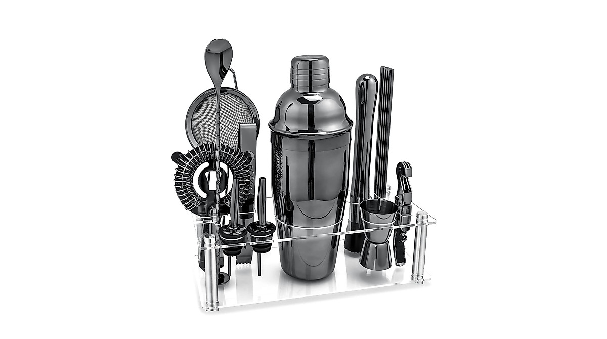 VG Cocktail Shaker Set - 15-Piece Mixology Bar Tool Kit