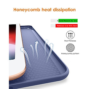 DTTO for iPad Air 1st Edition Case, (NOT for iPad Air 2 and Air 3) Ultra Slim Lightweight Smart Trifold Stand with Flexible Soft TPU Back Cover [Auto Sleep/Wake], Navy Blue