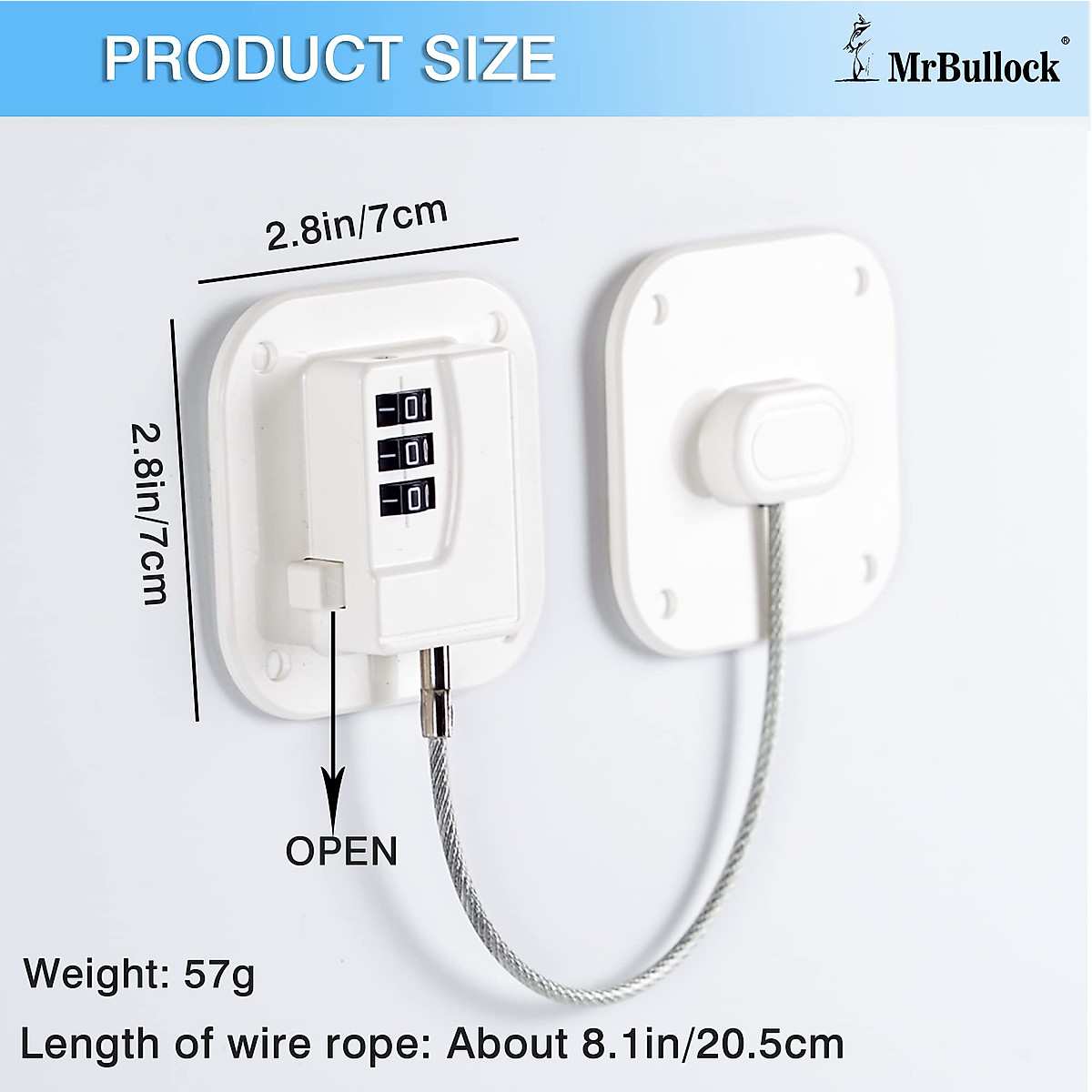 Refrigerator Lock Fridge Locks for Kids Keyless Child Safety Cabinet Locks for Cabinets Closets Drawers Window Electrical Appliances