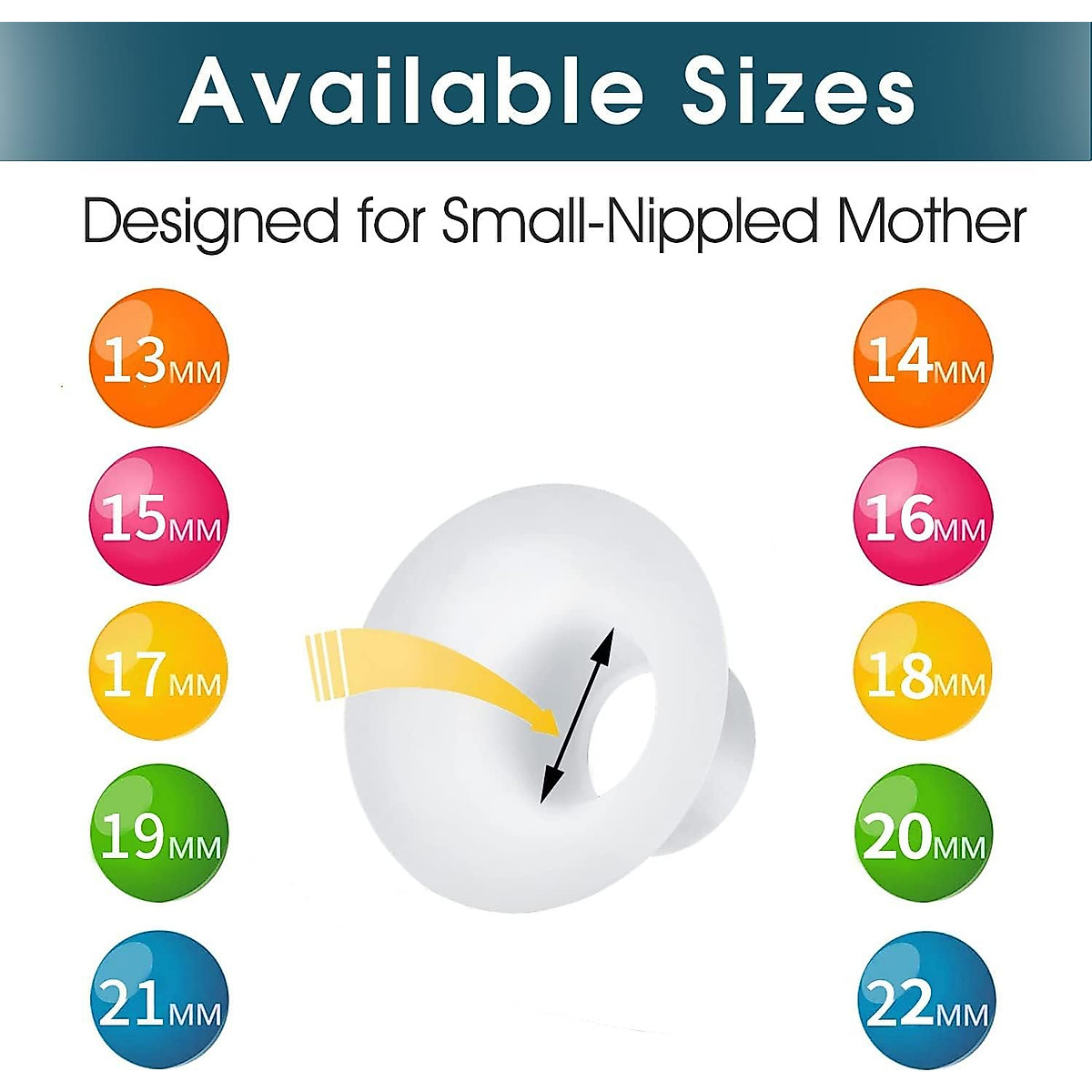 Begical Flange Inserts 17mm for Medela/Spectra/Elvie/Motif Luna/Ameda MYA 24mm Breast Shields/Flange. Use with Medela to Reduce 24mm Nipple Tunnel Down to 17mm; 2pc/Each (17mm)