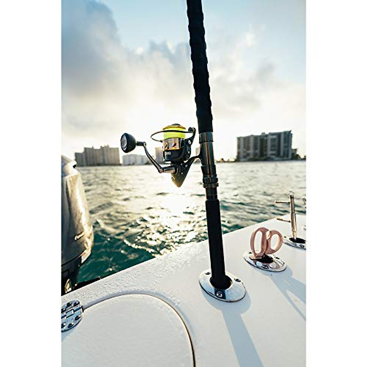 PENN 7’ Battle III Fishing Rod and Reel Spinning Combo, 7’, 3 Graphite Composite Fishing Rod with 6 Reel, Durable, Break Resistant and Lightweight, 6000 Reel Size - 7' - Medium Heavy - 3pc, Black/Gold