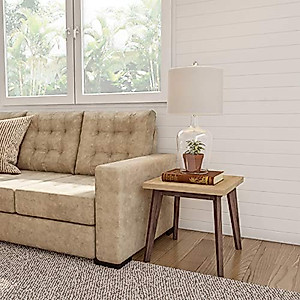 Lavish Home Table Lamps – Set of 2 Cloche Style Glass Modern Farmhouse Lighting for Living Room, Bedroom or Office – Energy Efficient LED