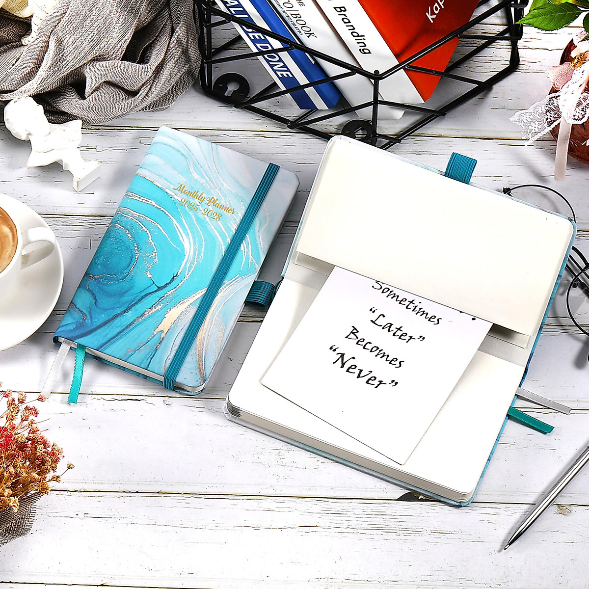 2023-2026 Pocket Planner/Calendar - Jul 2023 - Jun 2026, 3 Year Monthly Planner 2023-2026, 6.3" × 3.8" Calendar Planner, 61 Note Page, 2 Bookmarks, Pen Loop, Inner Pocket, Perfect Organizer for Purse