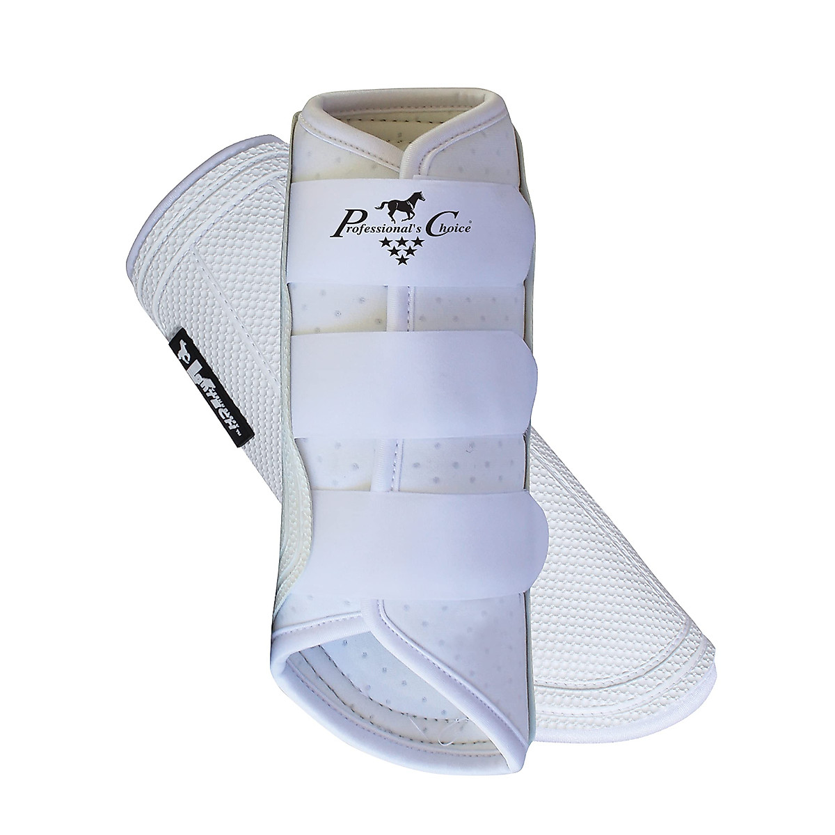 Professional's Choice Ventech Brushing Boots | All-Purpose Horse Boots | Hook & Loop Closure | Sold in Pairs | White Medium