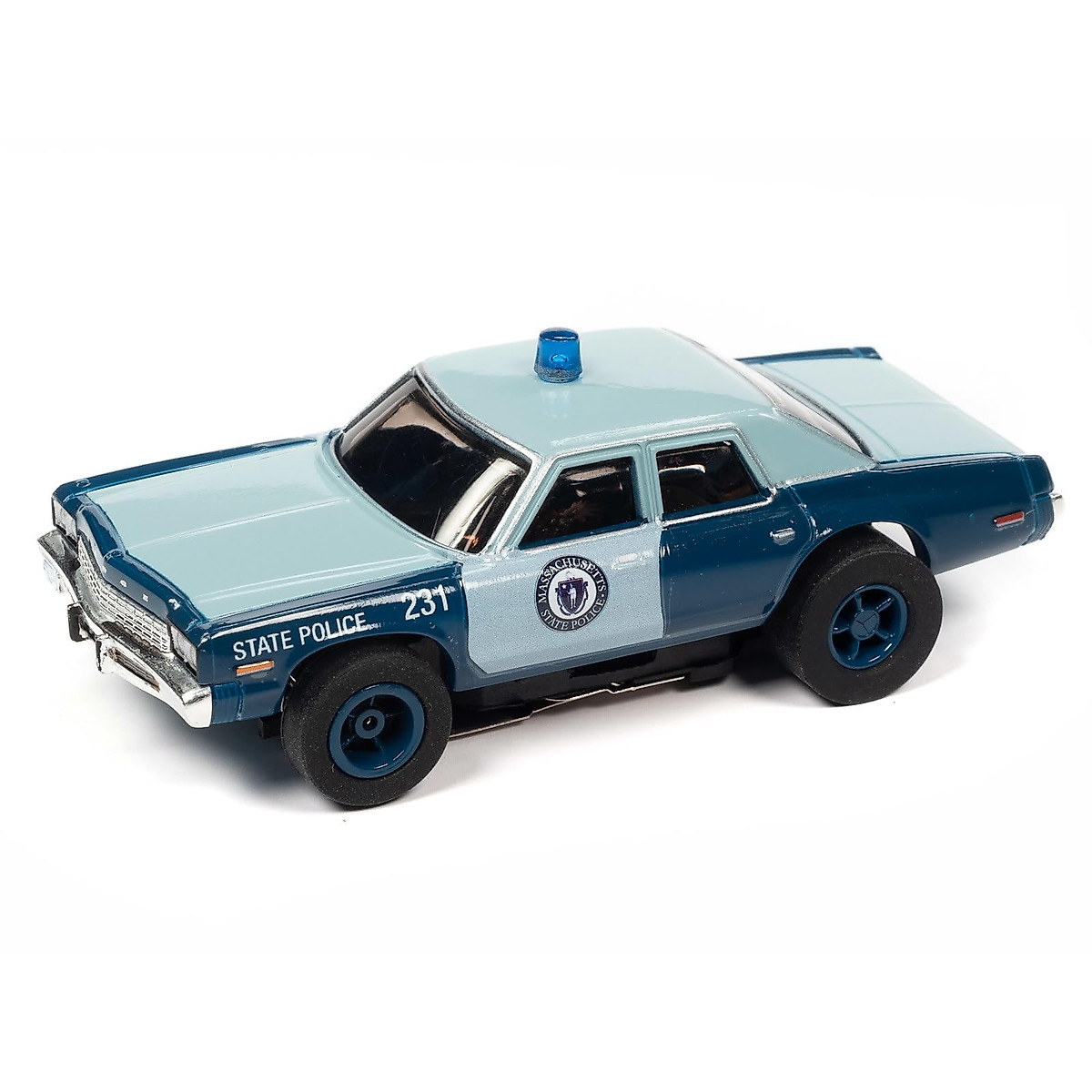 Auto World SC397-3 America's Finest Massachusetts State Police 1974 Monaco HO Scale Electric Slot Car - Blues