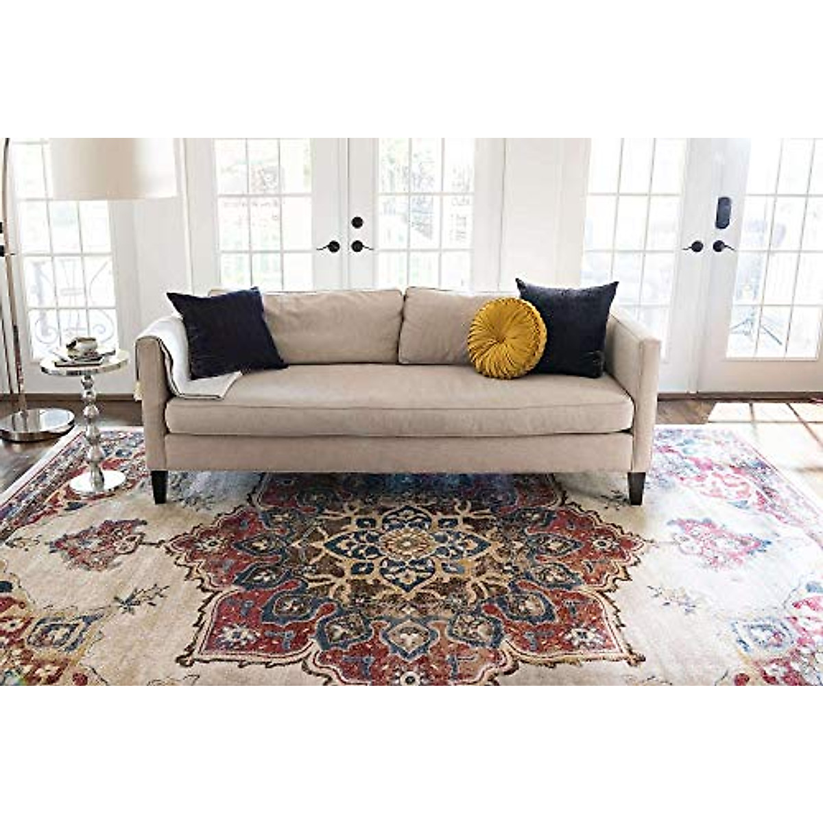 Unique Loom Utopia Collection Traditional Classic Vintage Inspired Area Rug with Warm Hues, 2' 2" x 3' 1" Rectangle, Cream/Blue