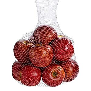200 Pack Reusable Nylon Mesh Produce Bags, for Vegetables, Fruit, Seafood Boil Party Supplies (White, 23.6 In)