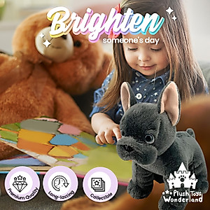 Freddie The Frenchie Plush Toy - 16-Inch Soft Stuffed Animal - Adorable Cuddle Buddy for Kids Aged 3 and Up - Ideal Gift for Dog Lovers and Imaginative Play