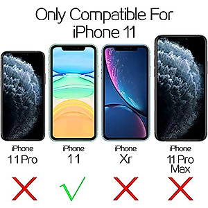 NZND Case for iPhone 11 with Built-in Screen Protector (6.1 inch, 2019) Ring Holder/Wrist Strap, Full-Body Protective Shockproof Rugged Bumper Cover, Impact Resist Durable Case (Glitter Rose Gold)