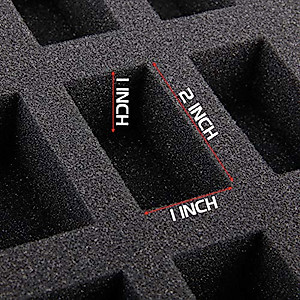 ENHANCE Miniature Figure Satchel - Compact Storage & Carrying Case for DnD Miniatures with Shoulder Strap, 3 Foam Trays (2 Pre-Cut Trays and 1 Pick & Pluck Tray) - Fits Standard 20mm to 25mm Figures