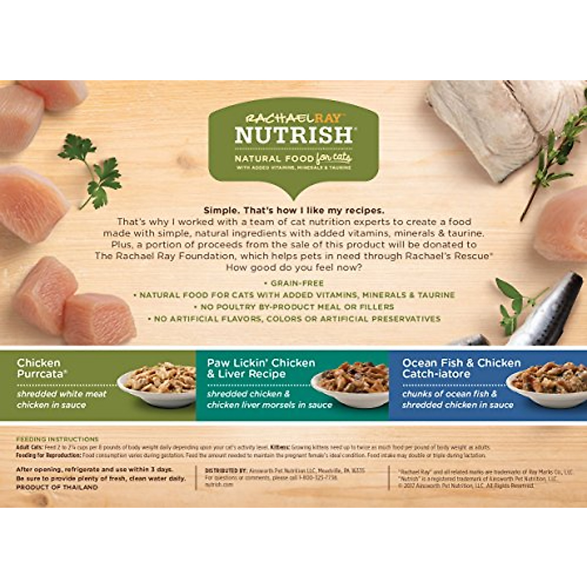 Rachael Ray Nutrish Premium Wet Cat Food, Chicken Lovers Variety Pack, Grain Free, 12 Count (Pack of 1)