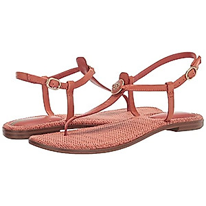 Sam Edelman Women's Gigi Flat Sandal, Terracotta Pink Signet, 7