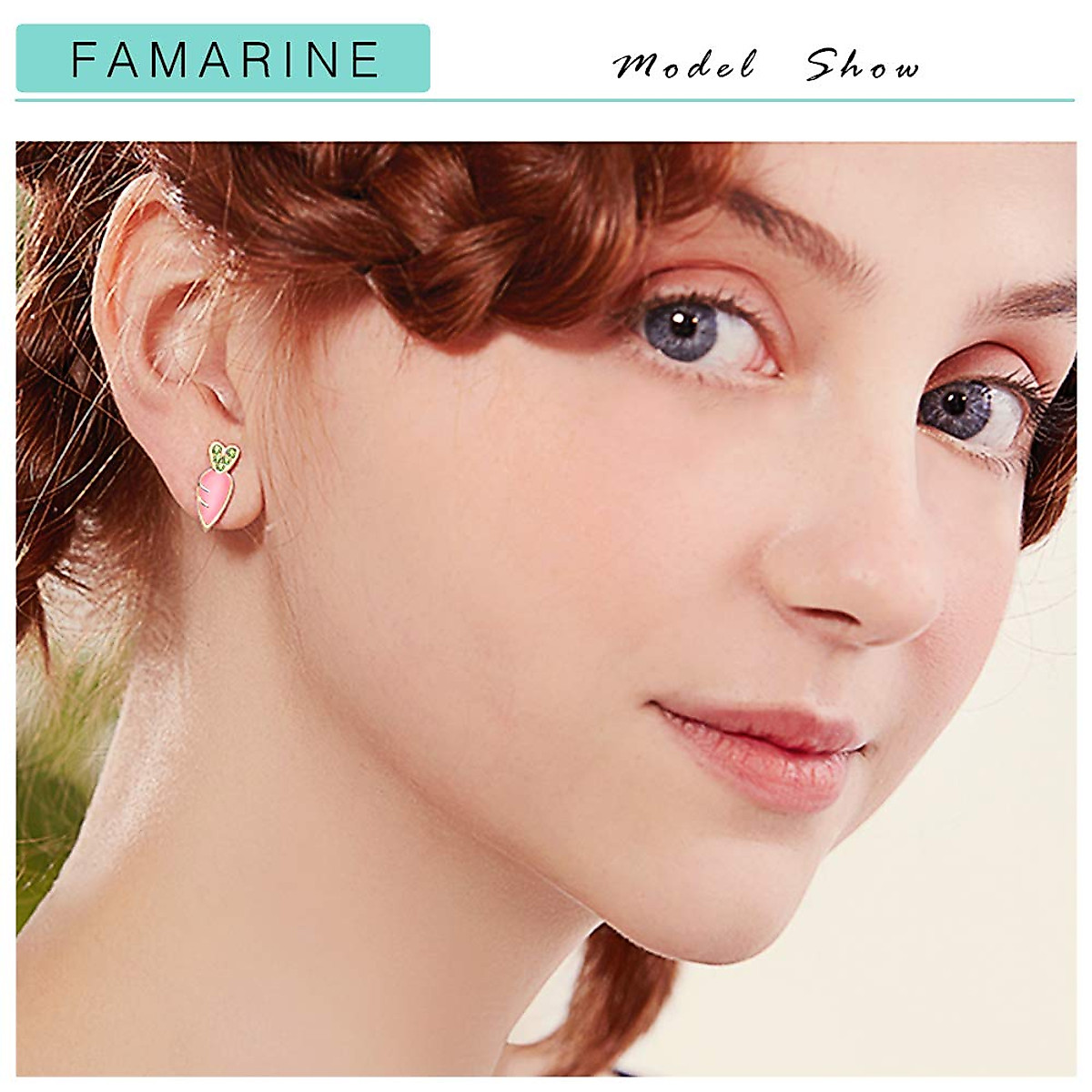 Easter Earrings White Rabbit Bunny Carrot Stud Earrings Crystal Pearl Cute Funny Earring