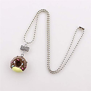 2-3 Pcs Best Friends Forever Friendship Necklaces Set Ice Cream Cookie Donut Flamingo Wishing Bottle Colorful Cute Pendant BFF Necklaces Friendship Jewelry Birthday Gifts - Donut