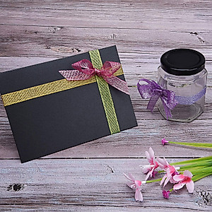 Livder 8 Rolls 1/2 Inch Width Metallic Glitter Ribbon for Holiday Wedding Birthday Party Decoration Gift Wrapping