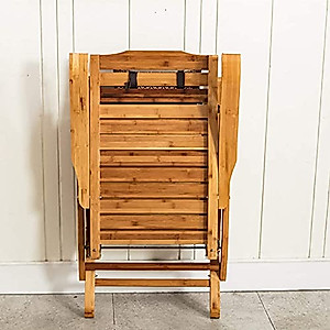 Lounge Chair, Zero Chair,Lounge Chairs, Recliner Outdoor Chair Bamboo Rocking Chair with Footrest, Armrest and Soft Cushion, Lounge Chair Used in Gardens, Swimming Pools Lawns (Color : Red, Size : W