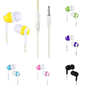schicj133mm Luminous Earphones,Glow in The Dark Luminous 3.5mm Wired in-Ear High Performance Mic Sports Headphones Easy to Use Purple