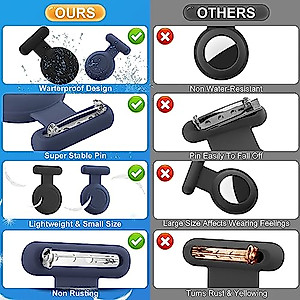 Waterproof Air Tag Holder for Kids (2 Pack), Hidden Air Tag Case with Pin, GPS Tracker Clip Compatible with Apple Airtag, Suitable for Toddlers, Children, Elderly, Clothing, Backpack, Luggage.