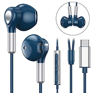 USB C Headphones for Samsung Galaxy S23 Ultra S22 S21 FE S20 Z Flip 3 Fold 4 A53 A54 USB C Earphones with Mic in-Ear Headphones Wired Earbuds USB Type C Earphones for iPad Pro Pixel 6 6a 7 OnePlus 9 8