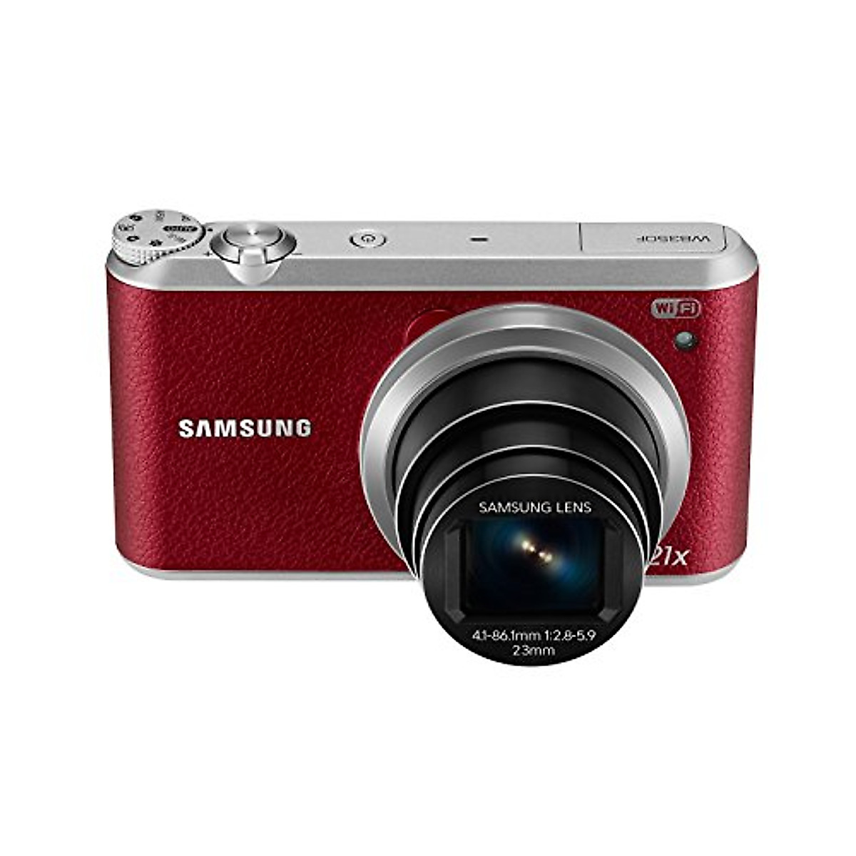 Samsung WB350F 16.2MP CMOS Smart WiFi & NFC Digital Camera with 21x Optical Zoom, 3.0" Touch Screen LCD and 1080p HD Video (Red)
