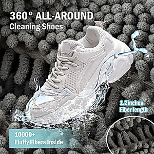 Shoe Washing Machine Bag, 360°All-around Cleaning Shoe Laundry Bag, Upgraded Durable Zippers, 12000+ Fluffy Fibers for Machine Washable Sneakers, Red