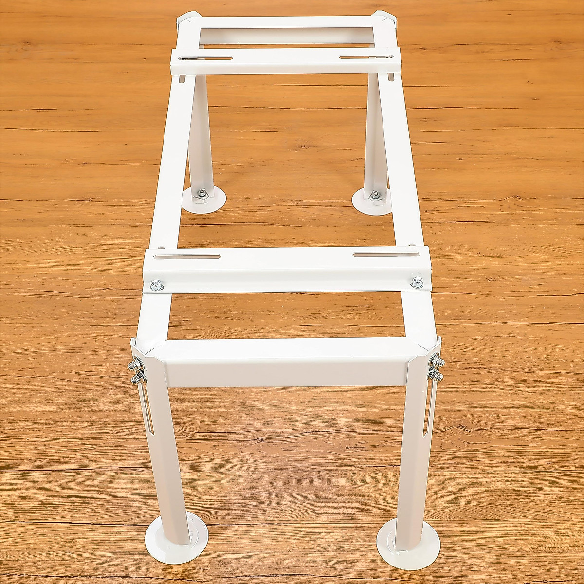 HECASA Ground Stand Compatible with Most Mini Split Air Conditioner Heat Pump Powder Coated Steel Adjustable to Support Mini Split Systems Between 9000 BTU and 12000 BTU