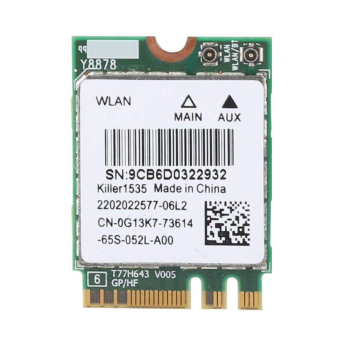5G 867Mbps Bluetooth 4.1 Network Card, Game M.2 NGFF Adapter,for Killer -AC 1535 Band (2.4 GHz 5 GHz) 802.11ac NGFF M.2,for Notebook, Plug and Play