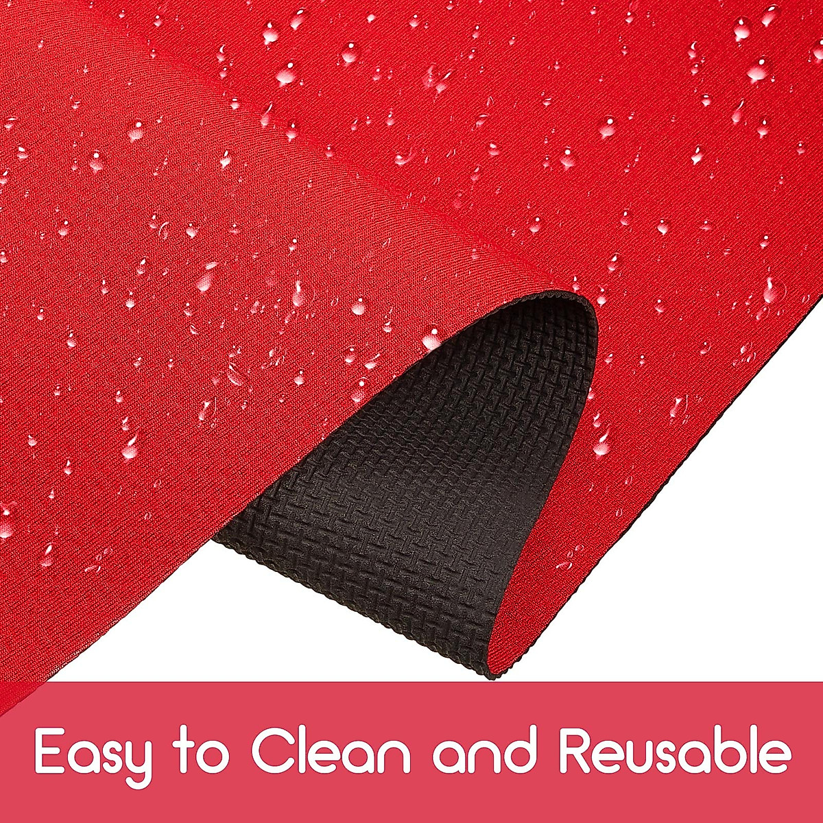 Boao Neoprene Carpet Runner Reusable Plastic Floor Runner Non Slip Rubber Backed Runner Rugs for Hallway Aisle Runner Carpet Roll for Wedding Party Decor Prom Business Outdoor (Red, 10 x 2.3 Ft)