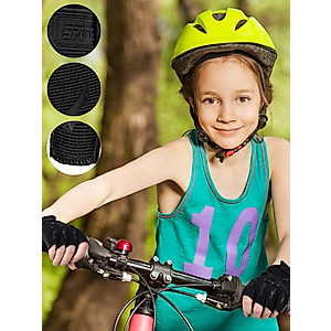 SATINIOR 4 Pairs Kids Cycling Gloves Half Finger Bike Gloves Non-Slip Mitten Outdoor Sports Roller Skating Gloves for Boys and Girls