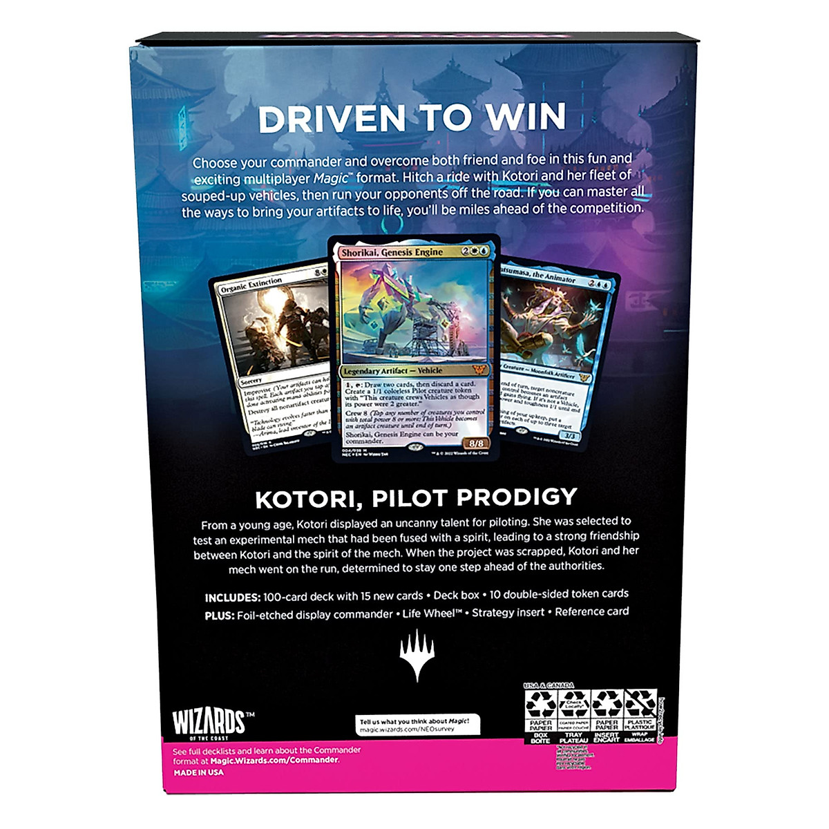 Magic: The Gathering Kamigawa: Neon Dynasty Commander Deck – Buckle Up (White-Blue)