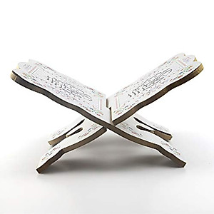 EXCEART Wooden Book Stand Islamic Eid Mubarak Bible Bookshelf Prayer Quran Display Rack Holder for Ramadan Mubarak Decorations