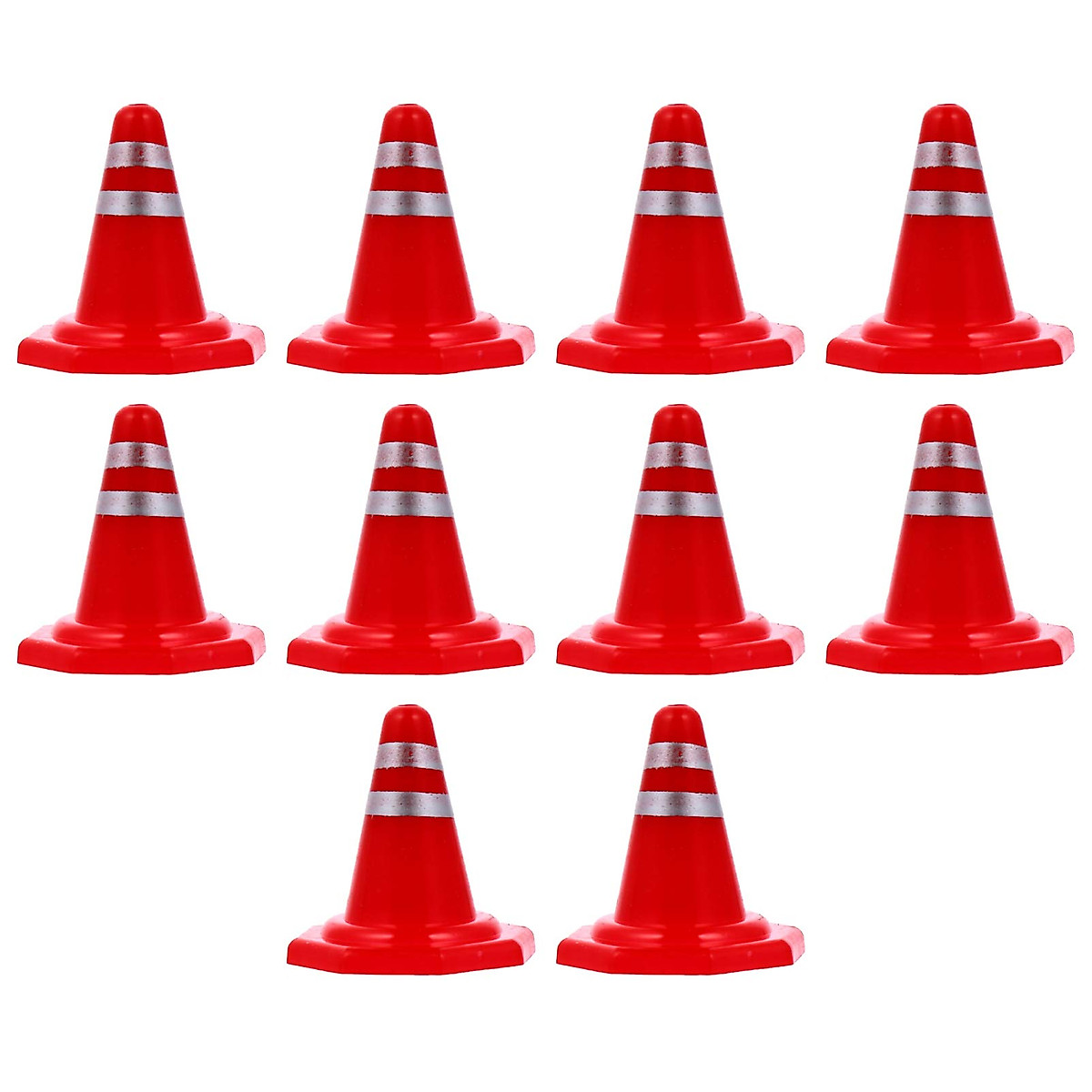 Kisangel 10pcs Sandbox Barricades Plastic Plastic Cone Plastic Traffic Sign Simulation Roadblock Plastic Roadblock DIY Roadblock Sand Table Roadblock Simulation Road Cone DIY Traffic Sign