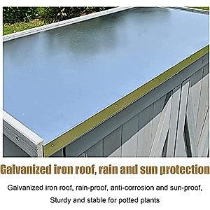 MUWIZ Outdoor Storage Shed, Storage Shed and Tool Shed Garden Rainproof Box, Table Waterproof Sunscreen Farm Tools Garden Balcony Storage Arrangement Cabinet