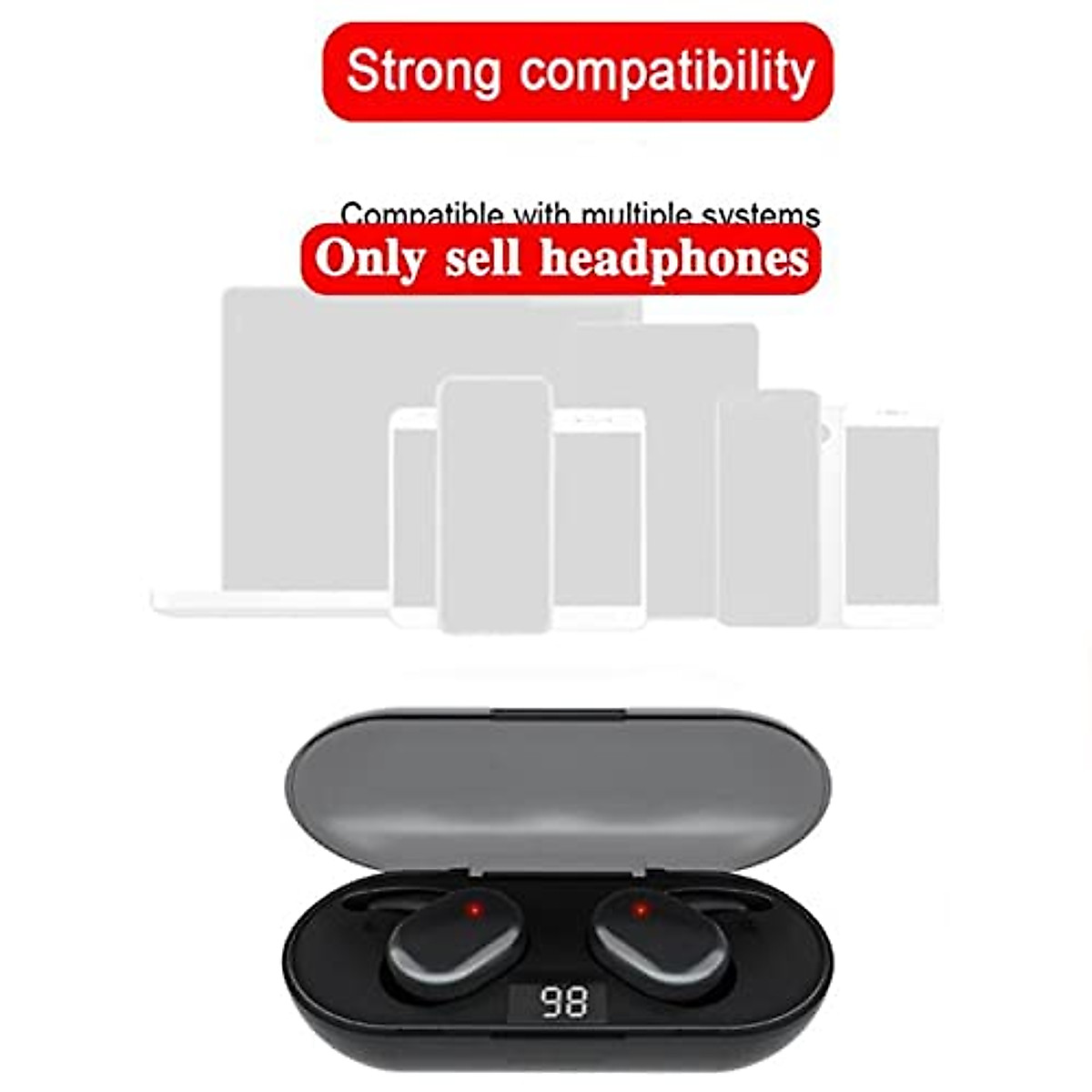CZQIKEDA Wireless Ear Clip Bone Conduction Headphones,Ear-Clip Bone Conduction Headphones Bluetooth 5.0,IPX5 Waterproof Mini Sport Running Earring Earphone