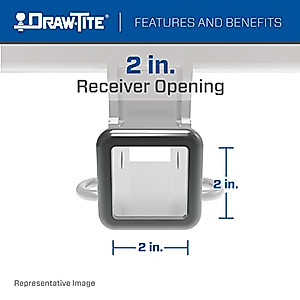 Draw-Tite 76439 Class 4 Trailer Hitch, 2 Inch Receiver, Black, Compatible with 2018-2021 Lexus RX350L, 2014-2021 Toyota Highlander