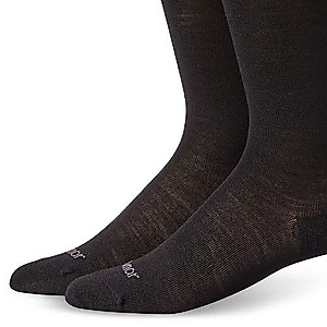 Terramar Merino Wool Liner Socks (2 Pack), Black, Medium/9-11