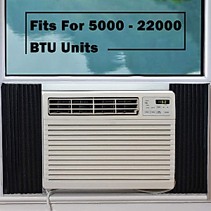 LBG Products Window Air Conditioner Foam Insulation Panels,AC Side Insulating Panel Kit,2 Pack,Black, 17in High x 9in Wide x 7/8in Thick