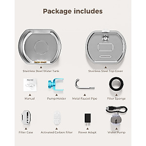 Neareal Cat Water Fountain Replacement Water Pump for 108oz/3.2L Automatic Pet Fountain Dog Water Dispenser