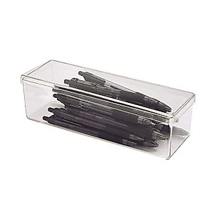 Pioneer Plastics 160C Clear Rectangular Plastic Container, 8.375" W x 2.75" D x 2.375" H