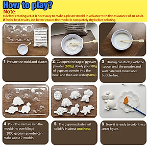 Lajeje 79 PCS Dinosaurs Ceramic Painting Kit for Kids Age 4+, Arts and Crafts Set for STEAM Projects, Creative DIY Kids Painting Set Toy Gifts for Boys & Girls