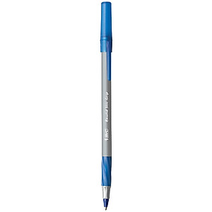 BIC GSFG11-Blu Round Stic Grip Xtra Comfort Ball Pen, Fine Point (0.8mm), Blue, 12-Count
