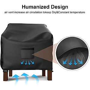 Mrrihand Patio Chair Covers Waterproof, Lounge Deep Seat Cover, Heavy Duty Outdoor Lawn Patio Furniture Covers (33" W x 34" D x 31" H - 2 Pack)