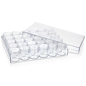 Clear Plastic Bead Storage Container with 30 Jars for Diamond Painting