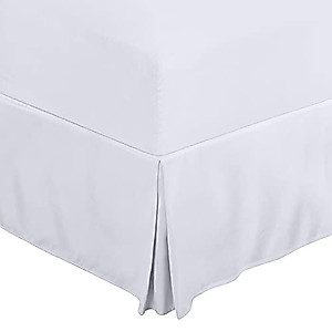 Utopia Bedding King Bed Skirt - Soft Quadruple Pleated Ruffle - Easy Fit with 16 Inch Tailored Drop - Hotel Quality, Shrinkage and Fade Resistant (King, White)