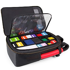 ENHANCE MTG Backpack TCG Card Storage for Deck Boxes, Sleeved Cards, Playmats, MTG Accessories - Customizable Card Organization Protected by Built-in Card Defender Screen (Black)