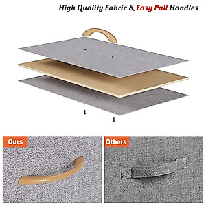 Nicehill Dresser for Bedroom with 10 Drawers, Storage Drawer Organizer, Tall Chest of Drawers for Closet, Living Room, Hallway, Entryway, Fabric Drawers(Light Grey)